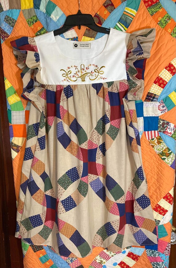 Vintage quilt top dress - Gem