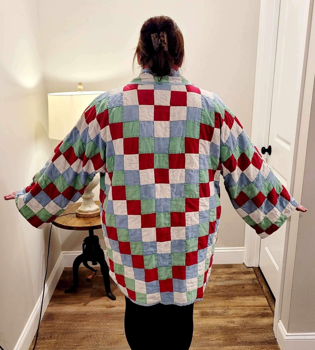 Oversized Quilt Coat, Embroidery, Quilt Clothing, Wearable Art ...