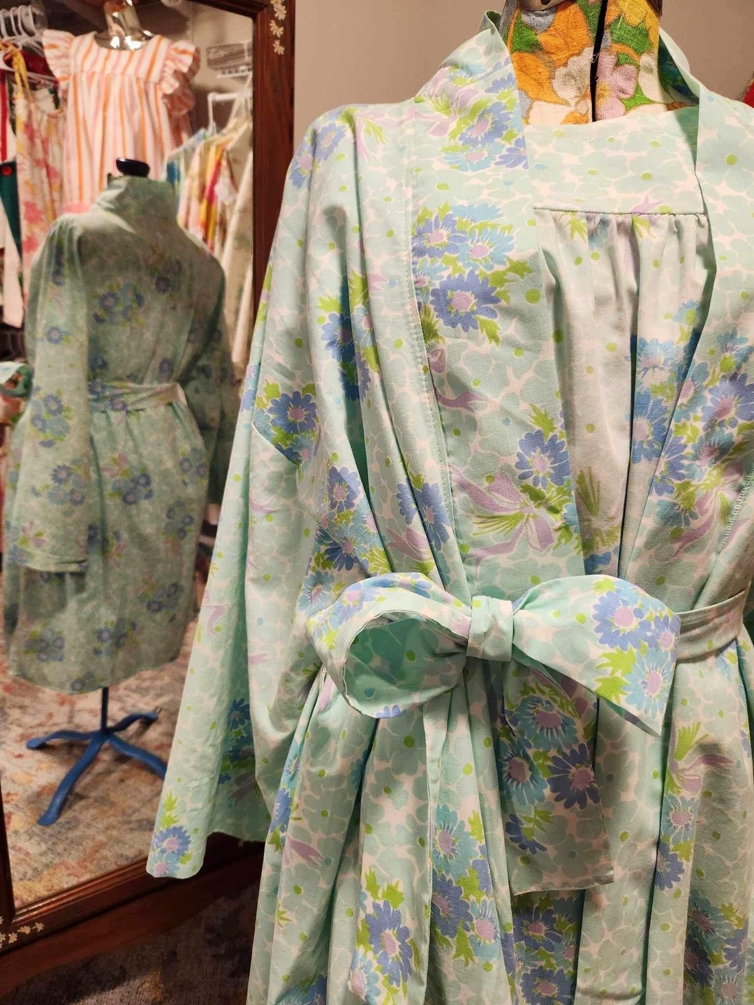 Vintage Sheet Pajama Robe, Vintage Sheet, Vintage Sheet Clothing, OOAK ...