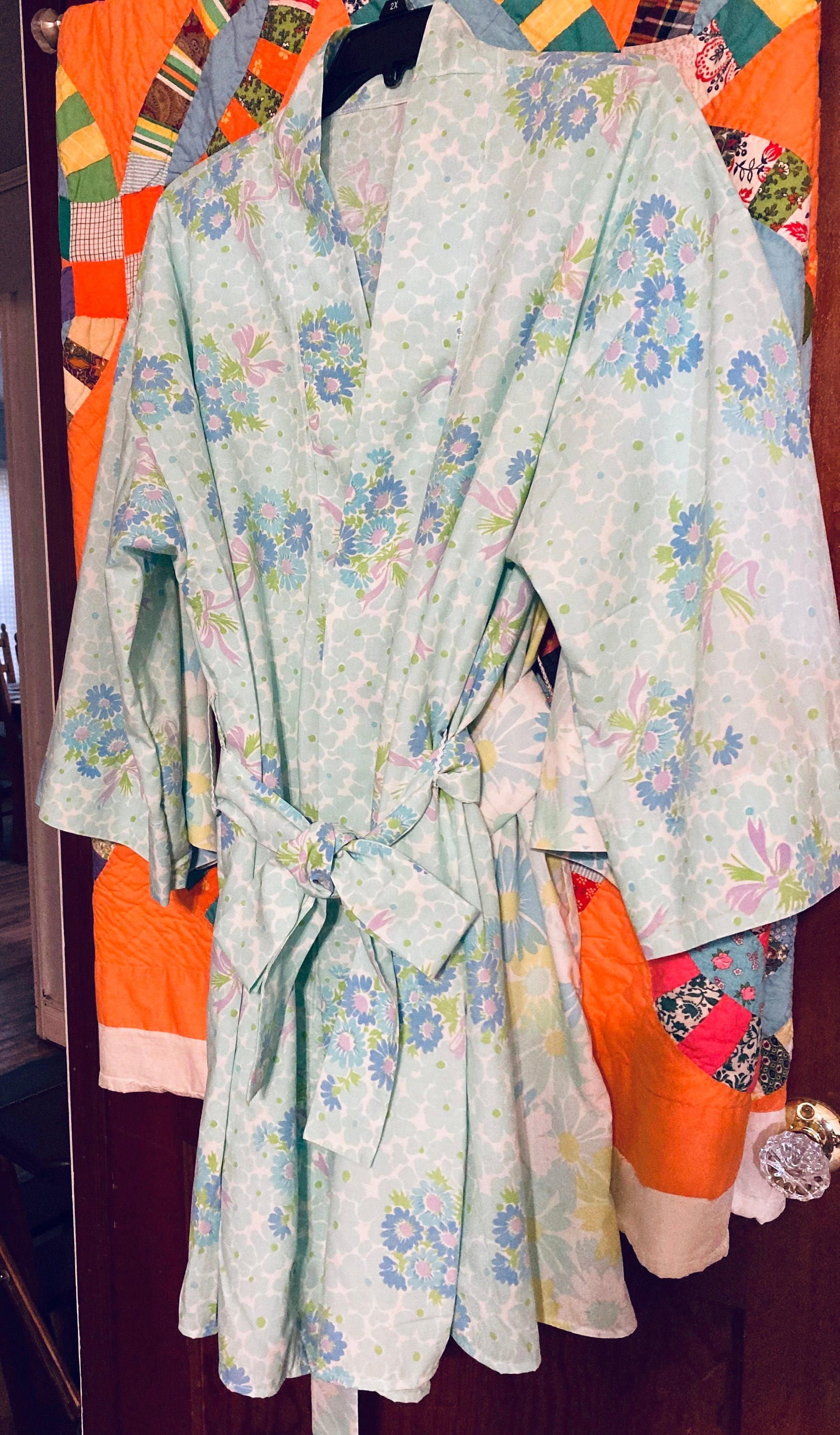 Vintage Sheet Pajama Robe, Vintage Sheet, Vintage Sheet Clothing, OOAK ...