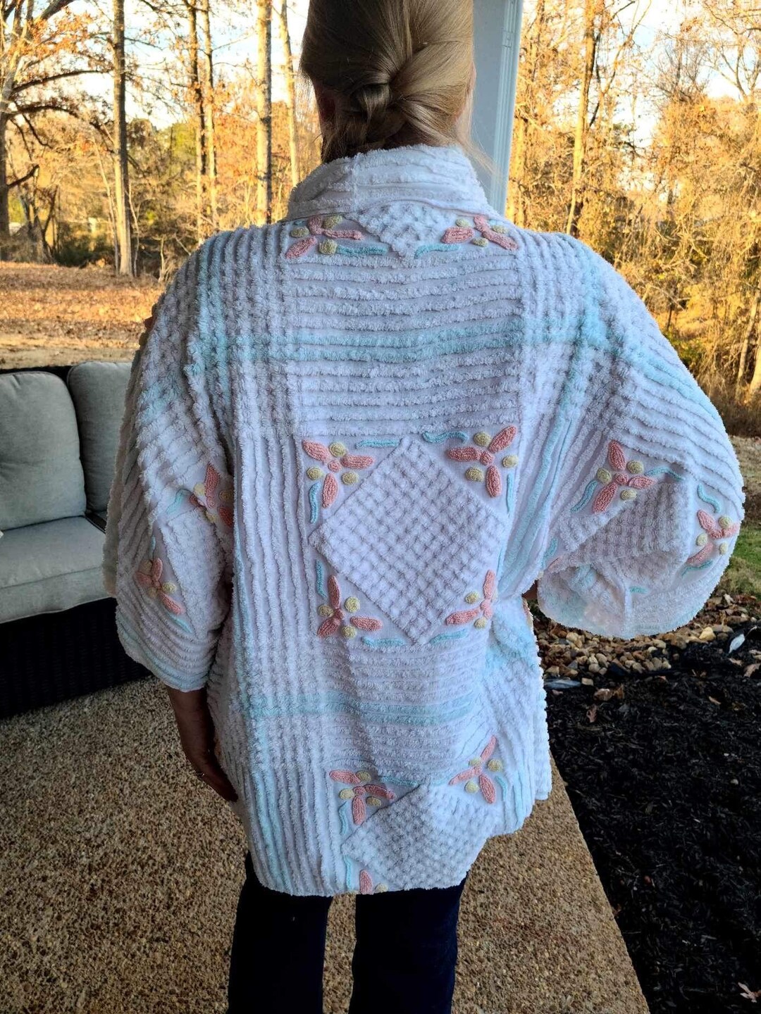 Oversized Vintage Chenille Coat Light Coat Quilt Clothing - Etsy