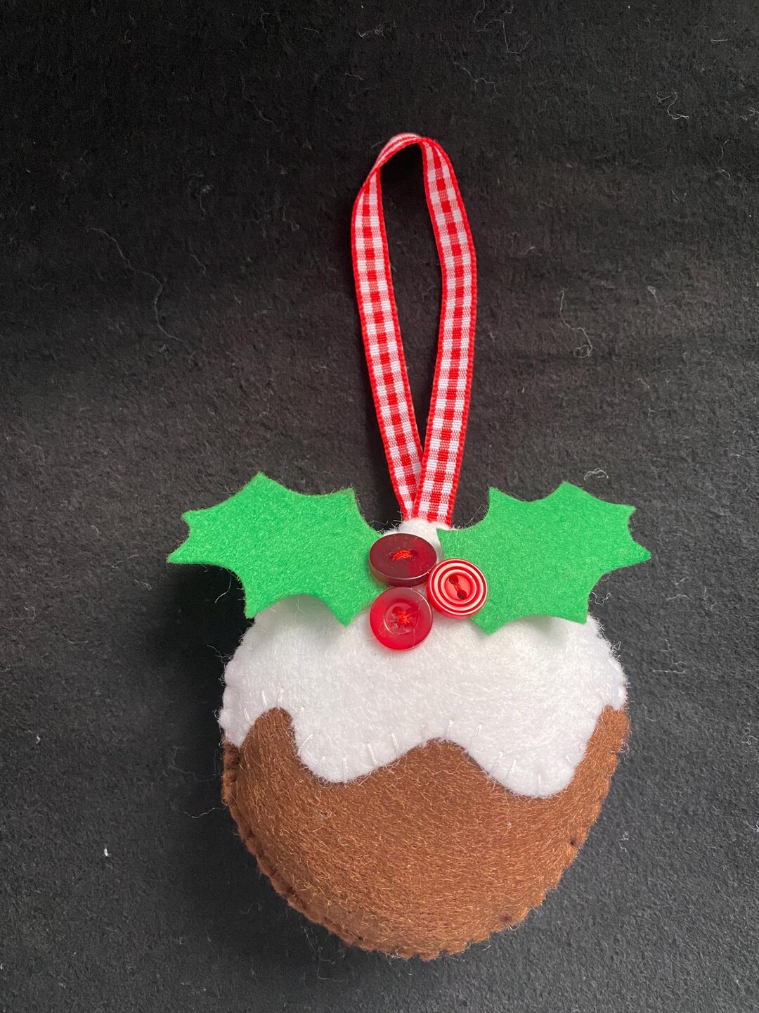 Felt Christmas Pudding Christmas Tree Decoration - Etsy