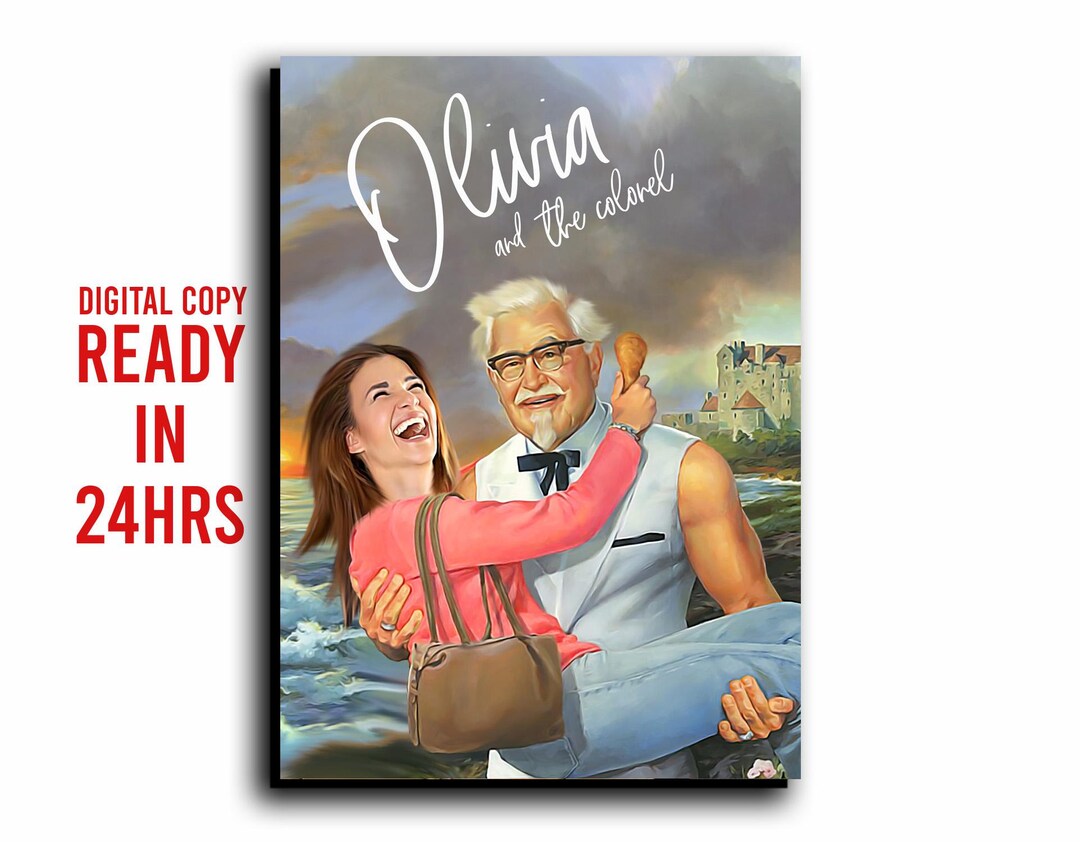 Your Friend and the Colonel, Funny Gift Portrait, Colonel Sanders ...