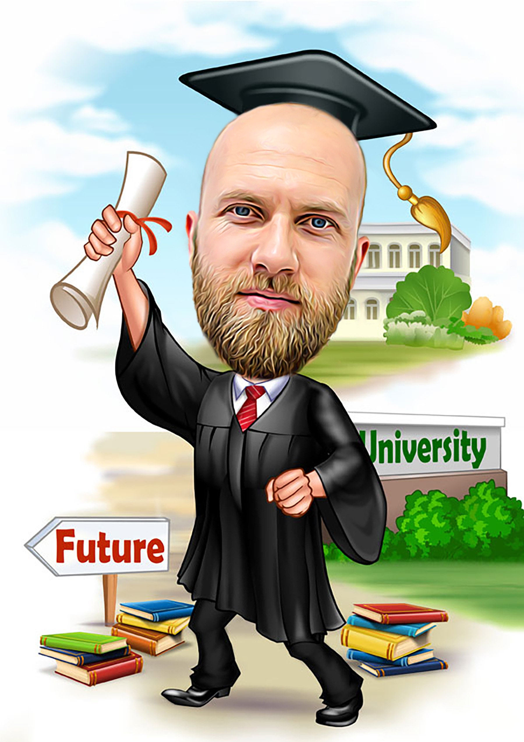 Graduation, Customized Graduation Cartoon Faces, Caricature Gift, Gift ...