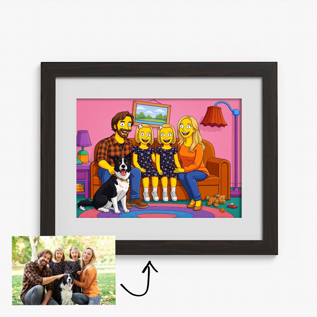 Custom Simpson Family Portrait: Personalized Digital Art (digital File ...