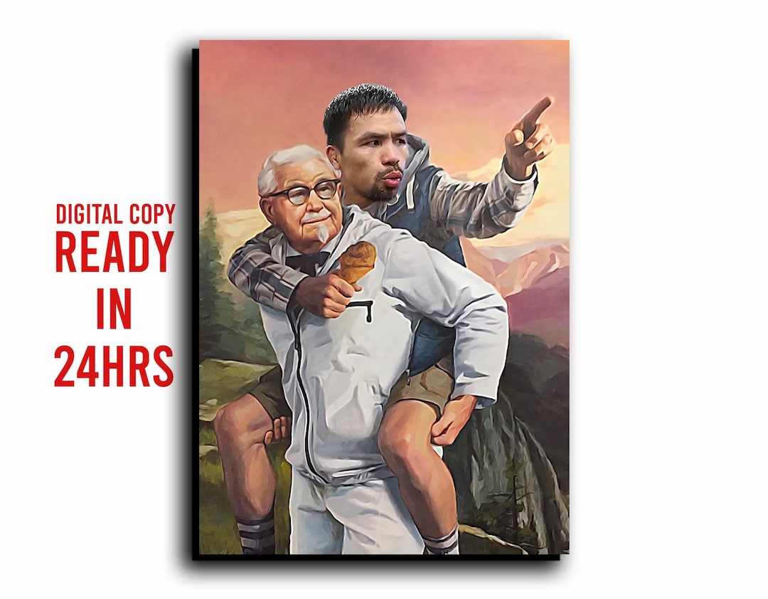 Add Friend to the Colonel Portrait, Funny Gift Portrait, Colonel ...