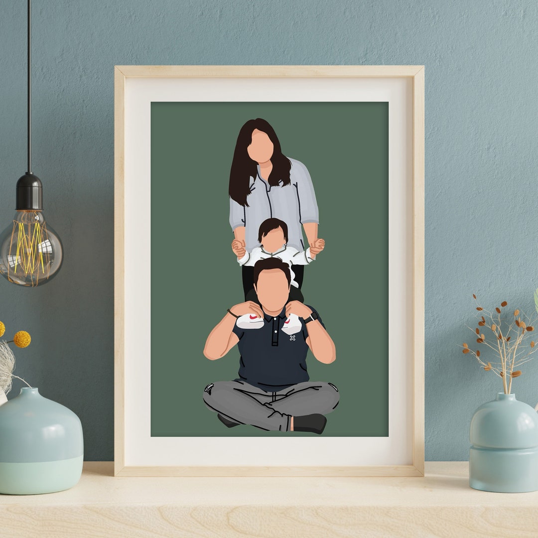 Minimalist Family Faceless Illustrated Portrait, Family Portraits From ...
