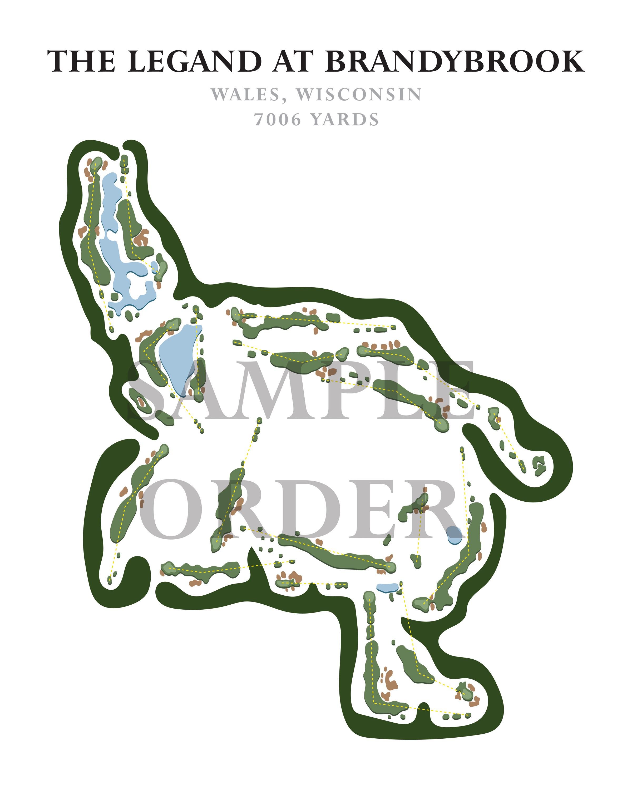 Personalized Golf Course Map, Gift for Golf Friends, Illustrated Golf ...