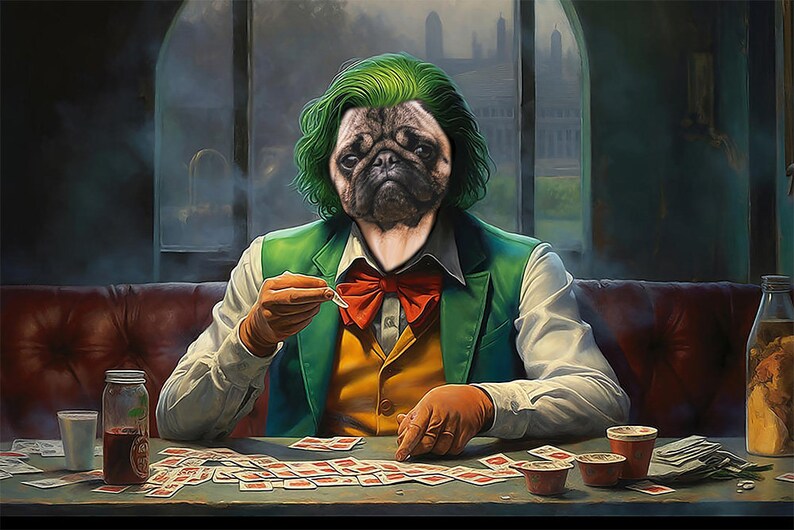 The Joker, Custom Joker Pets Portraits, Funny Gift Ideas, Persona ...
