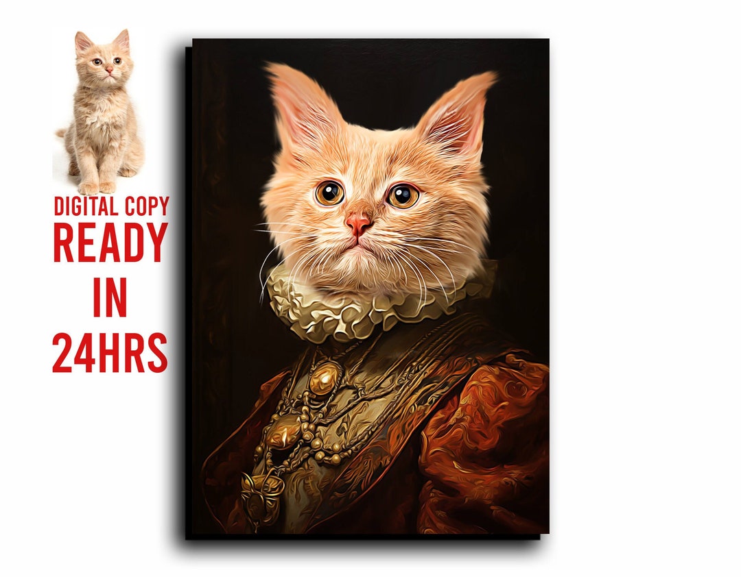 Custom Cat Royal Portrait, Renaissance Pet Portrait Gif Ideas, the ...