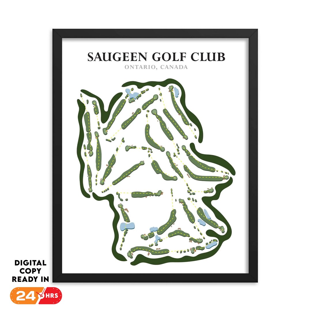 Personalized Golf Course Map, Gift for Golf Friends, Illustrated Golf ...