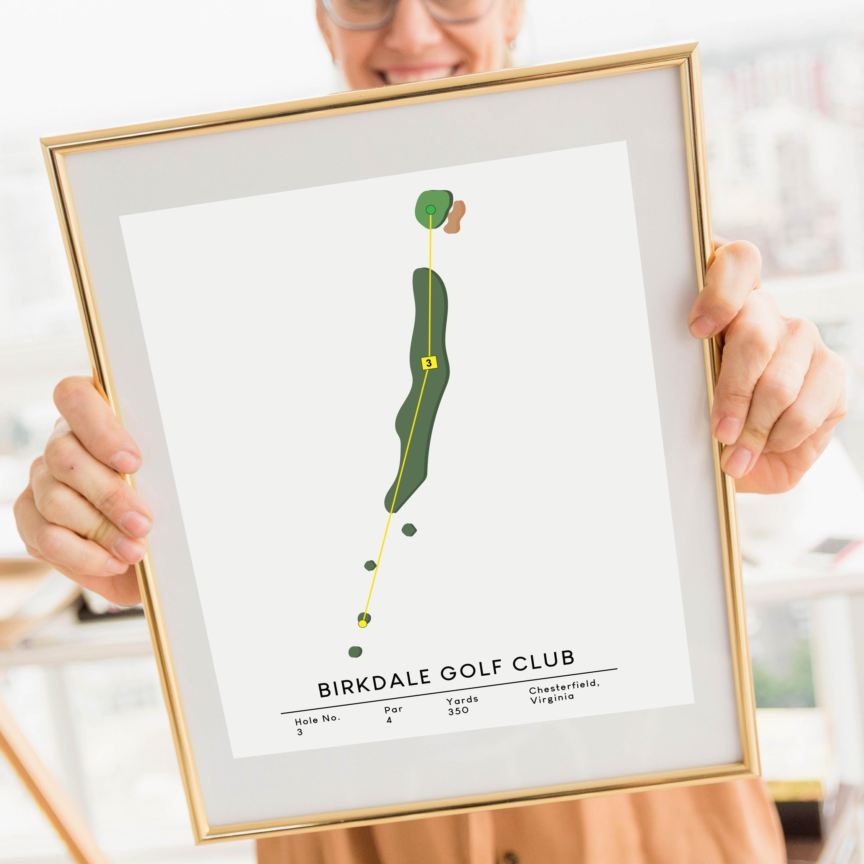 Custom Hole in One Golf Course Map: Illustrated Golf Art - Etsy UK