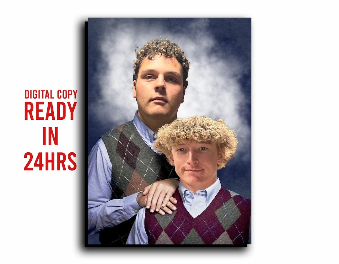 Custom Step Brother Canvas, Weird Best Frieds Portraits, Brother and ...