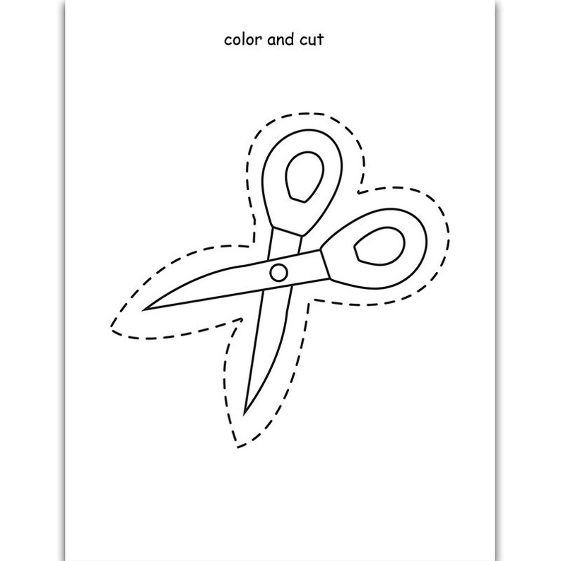Color and Cut the Shapes Educational Activity Scissor Skills for Kids ...