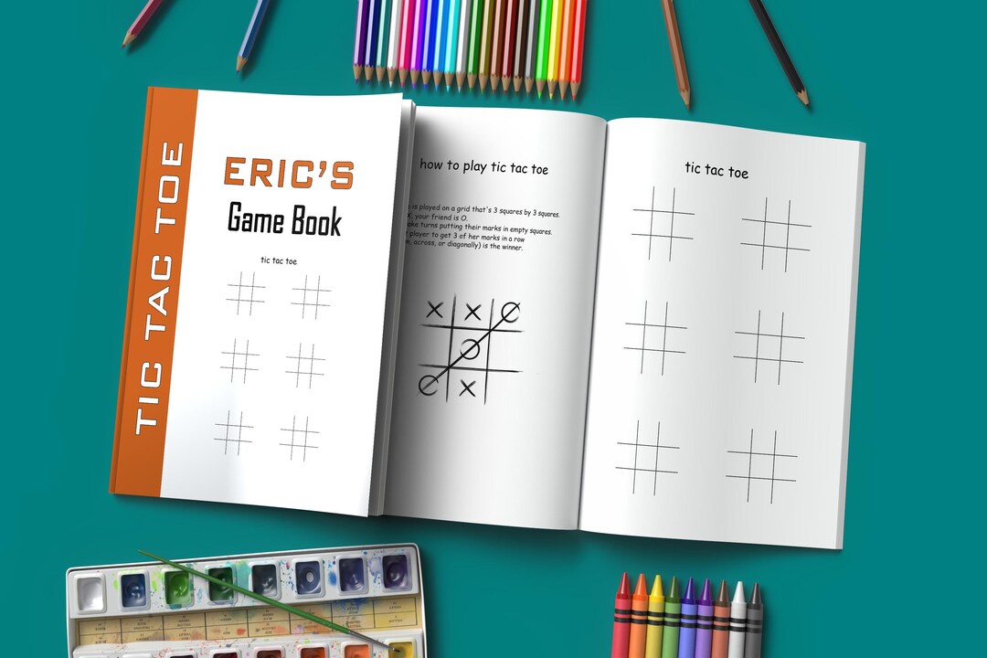 Personalized Tic Tac Toe Game Book - Custom Name Book - Family Game ...