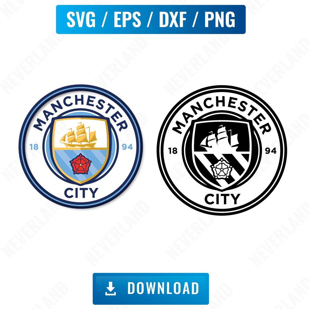 Manchester City SVG, PNG, PDF & Dxf Files T-shirt Design Digital Prints ...