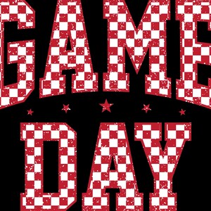 Retro Checkered Game Day Red – PNG, SVG, PDF, Dxf, Eps Files for ...