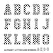 Checkered Alphabet and Numbers PNG Bundle, Racing Flag Letters, High ...