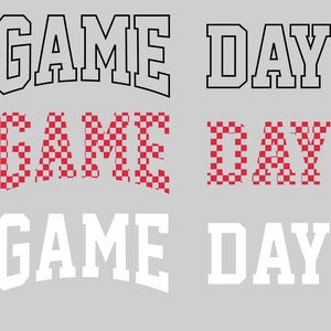 Retro Checkered Game Day Red – PNG, SVG, PDF, Dxf, Eps Files for ...