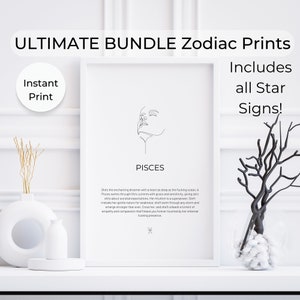 Zodiac Signs Funny, Star Sign Poster Printable, Zodiac Bundle ...
