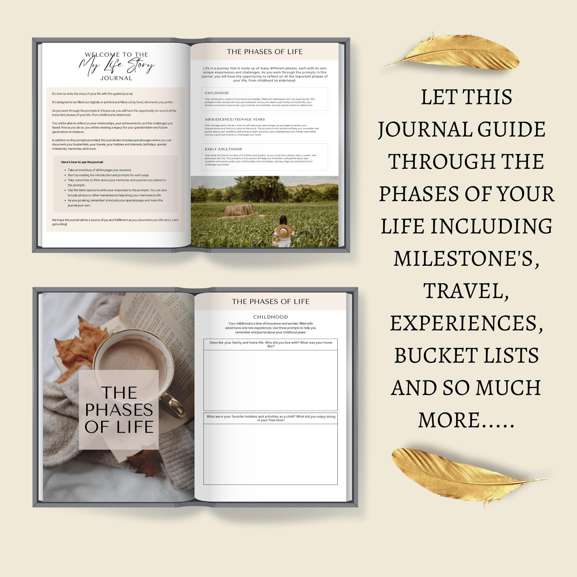 Life Story Journal Legacy Journal Guided Journal Mothers Day Gift for ...