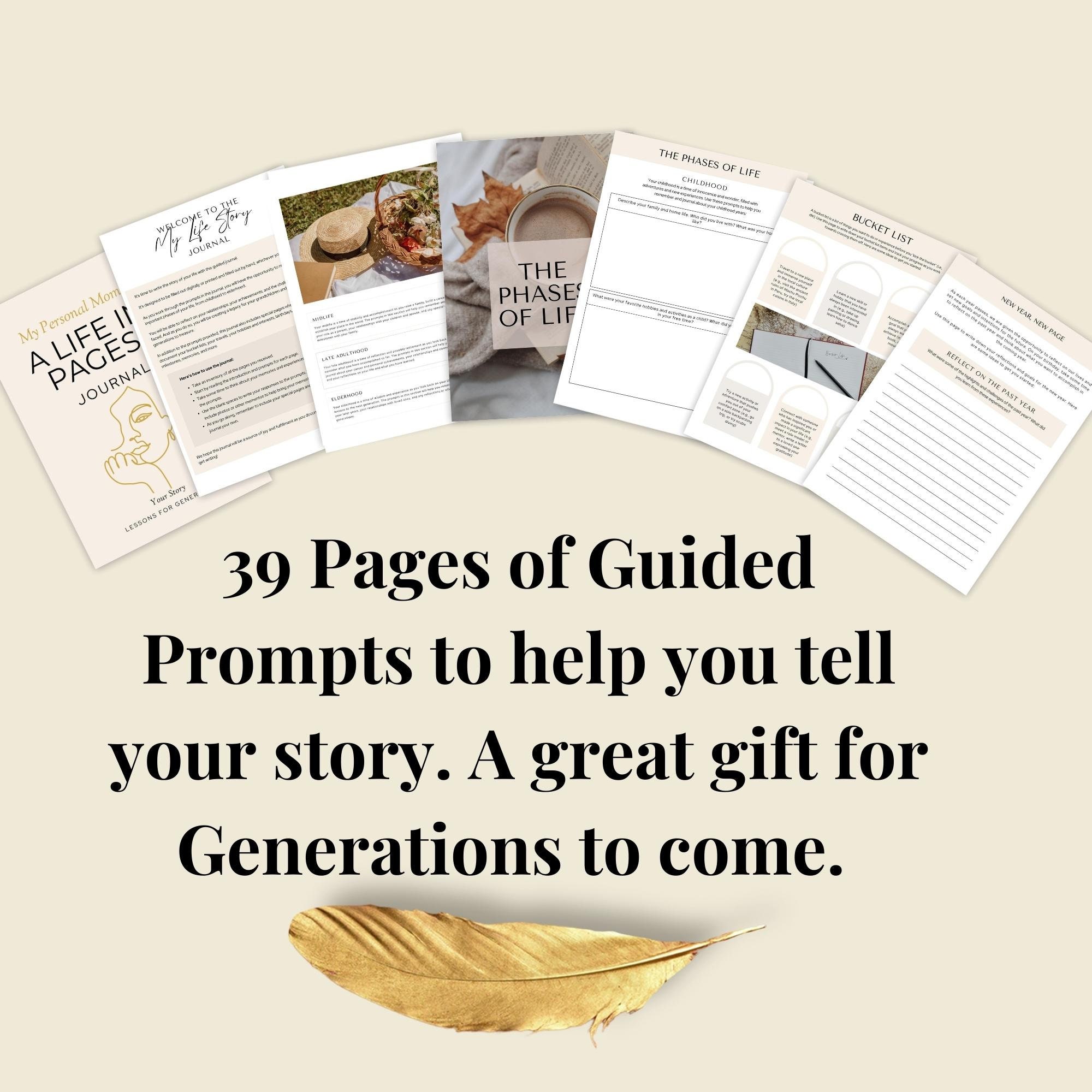 Life Story Journal Legacy Journal Guided Journal Mothers Day Gift for ...