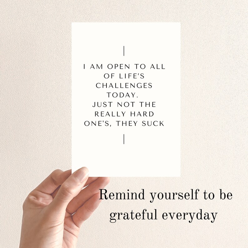 Printable Gratitude Affirmation Cards Funny Swearing Affirmations Deck ...