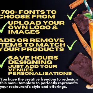 100% Editable NEON Cocktail Menu Design - Canva Template With Free ...