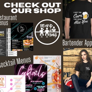 100% Editable NEON Cocktail Menu Design - Canva Template With Free ...