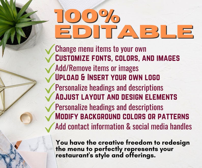 Editable Cocktail Menu Template: Classic Recipes, Bar & Restaurant ...