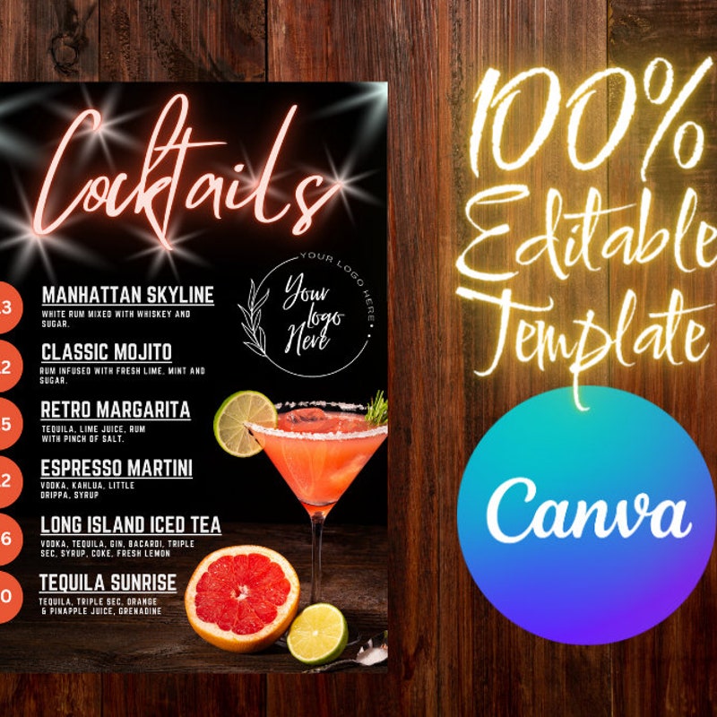 Pub Drinks Menus - Etsy