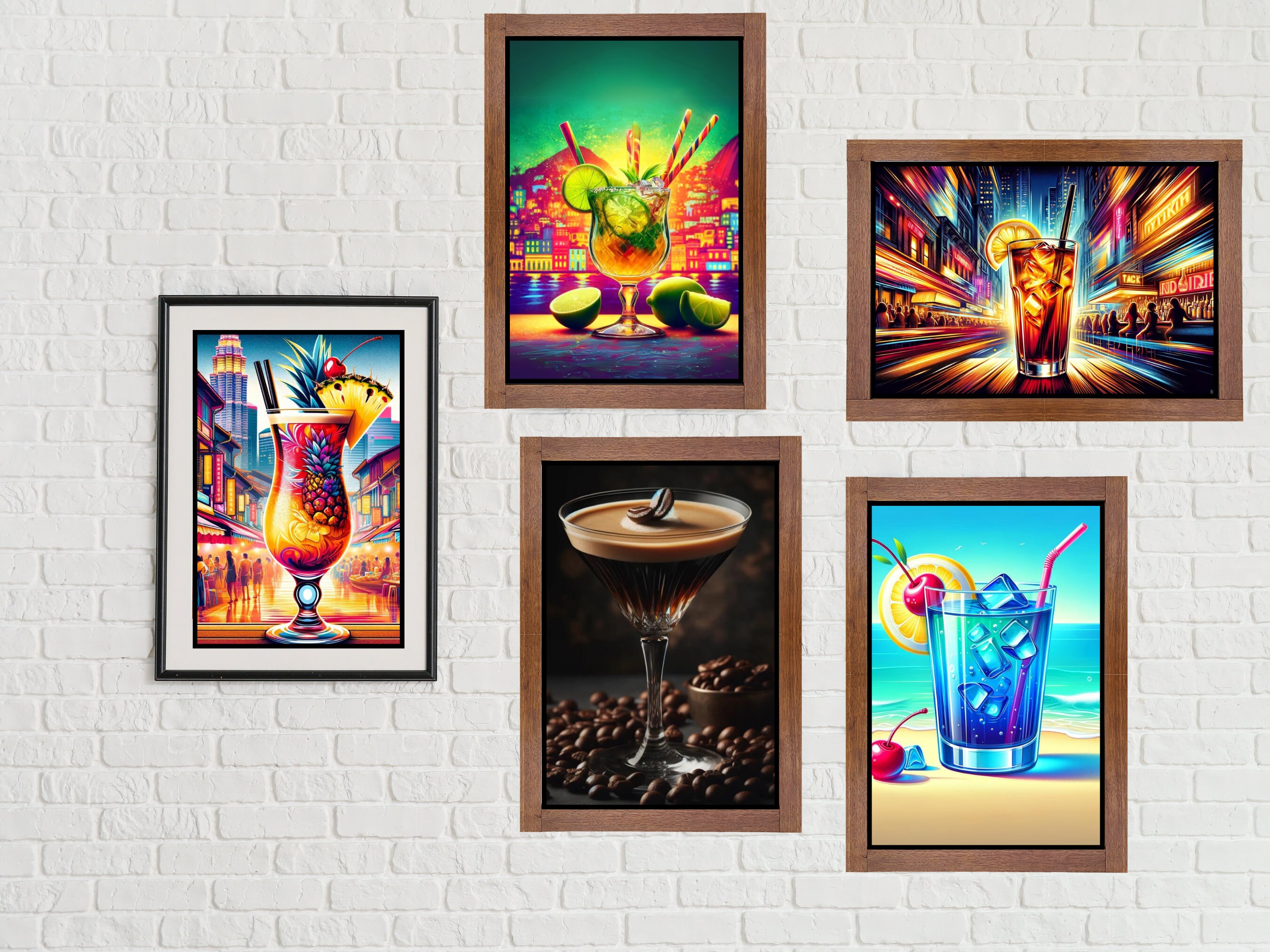 Cocktail Wall Art Printable Espresso Martini Bar Cart Prints, Bar Art ...