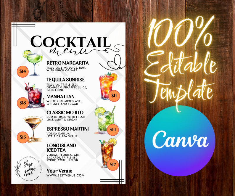 Cocktail Menu Templates