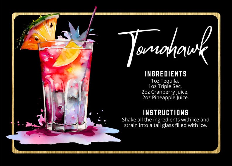 Editable Cocktail Recipe Cards: 200+ DIY Drink Recipes (instant ...
