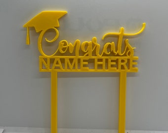 Graduation Cap Cake Topper - Etsy
