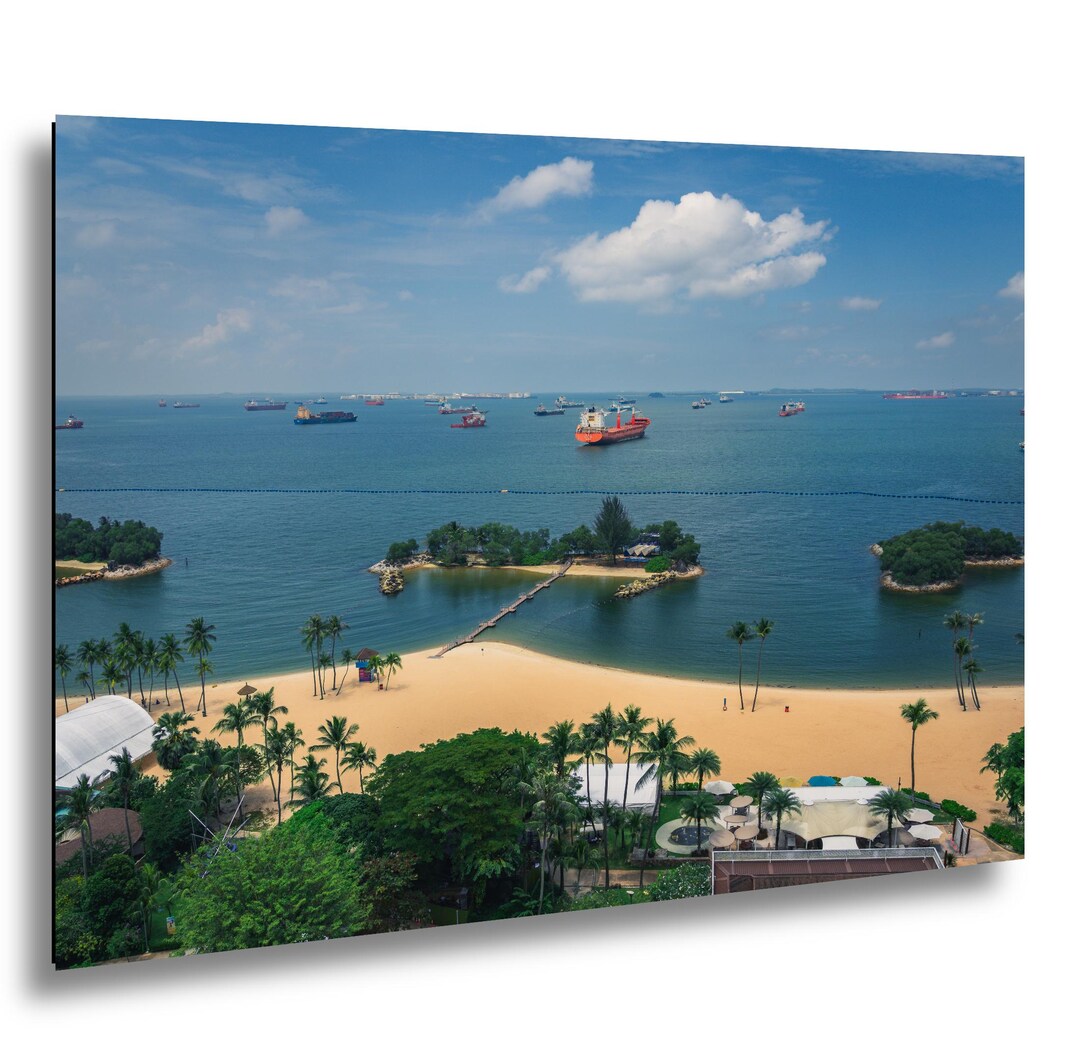 Sentosa Island Beach View, Singapore Coastal Landscape Photography ...