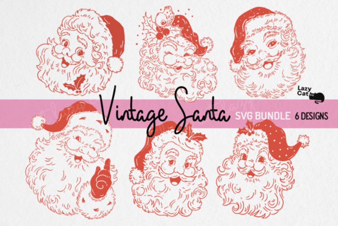Vintage Santa Digital Art Bundle - Etsy