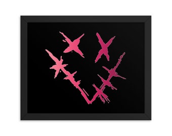 Smiley Face Framed Poster - Etsy