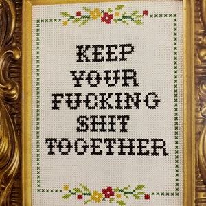 Complete Cross-stitch | Finished Needlework | Sarcastic, Funny Phrases ...