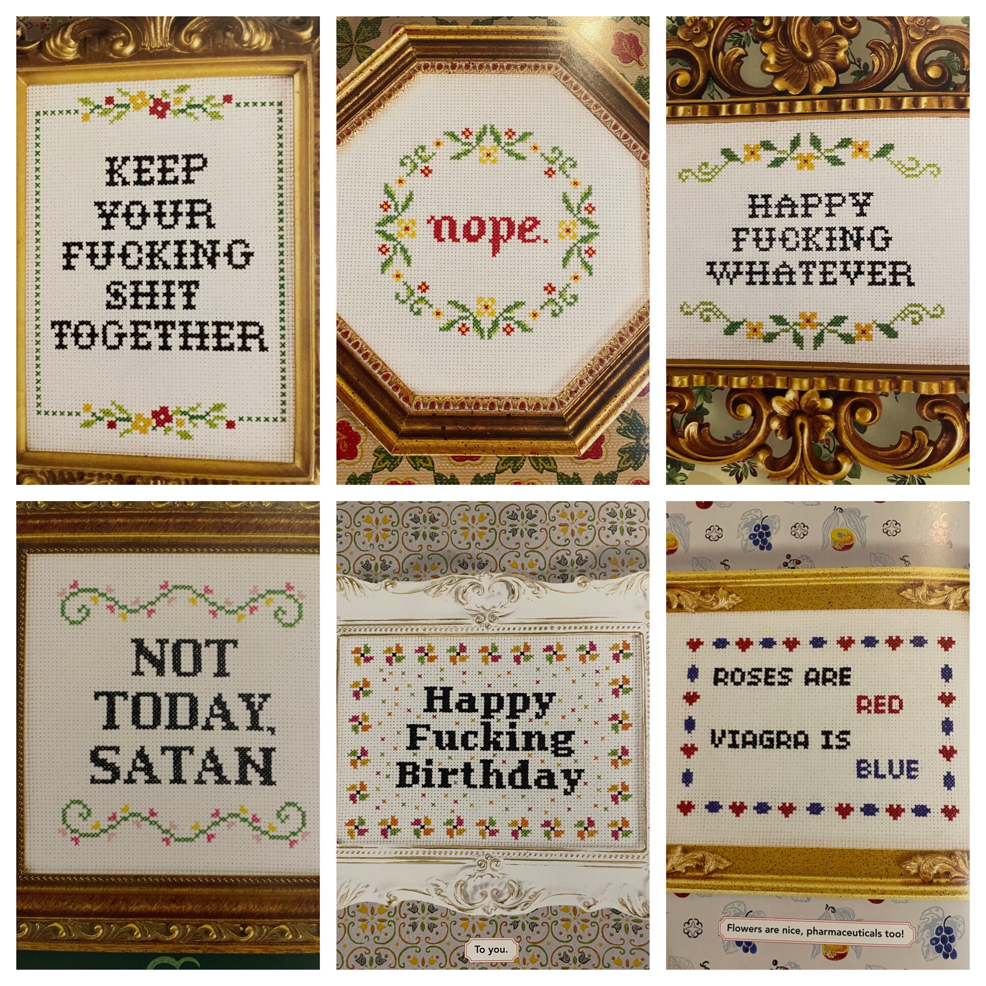 Complete Cross-stitch | Finished Needlework | Sarcastic, Funny Phrases ...