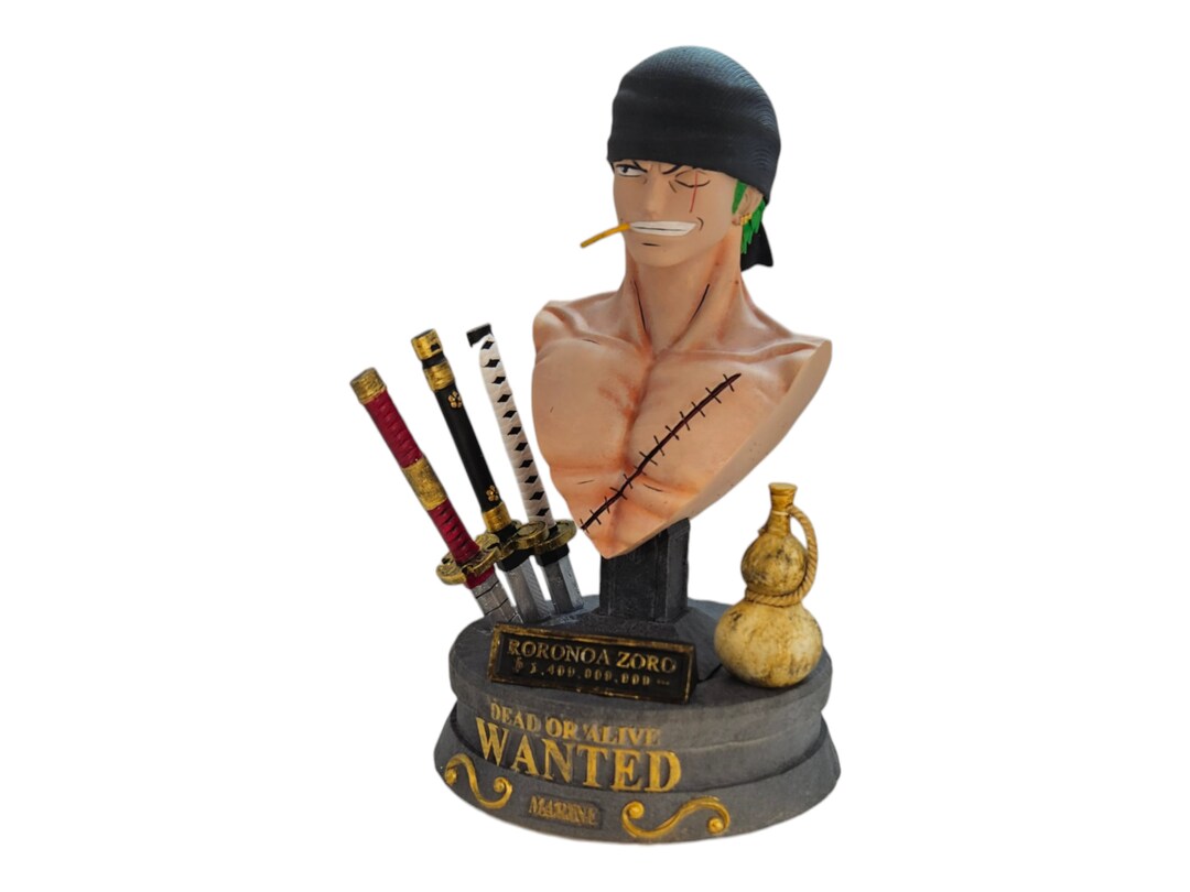 One Piece Zoro Bust With Interchangeable Heads 6.3 - Etsy