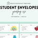 Student Envelopes for School Printable Money Envelope Instant Download ...