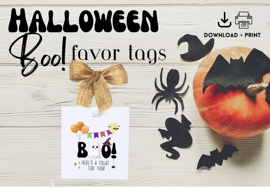 Printable Halloween Gift Tags Halloween Gift Tags Halloween Favor Tag ...