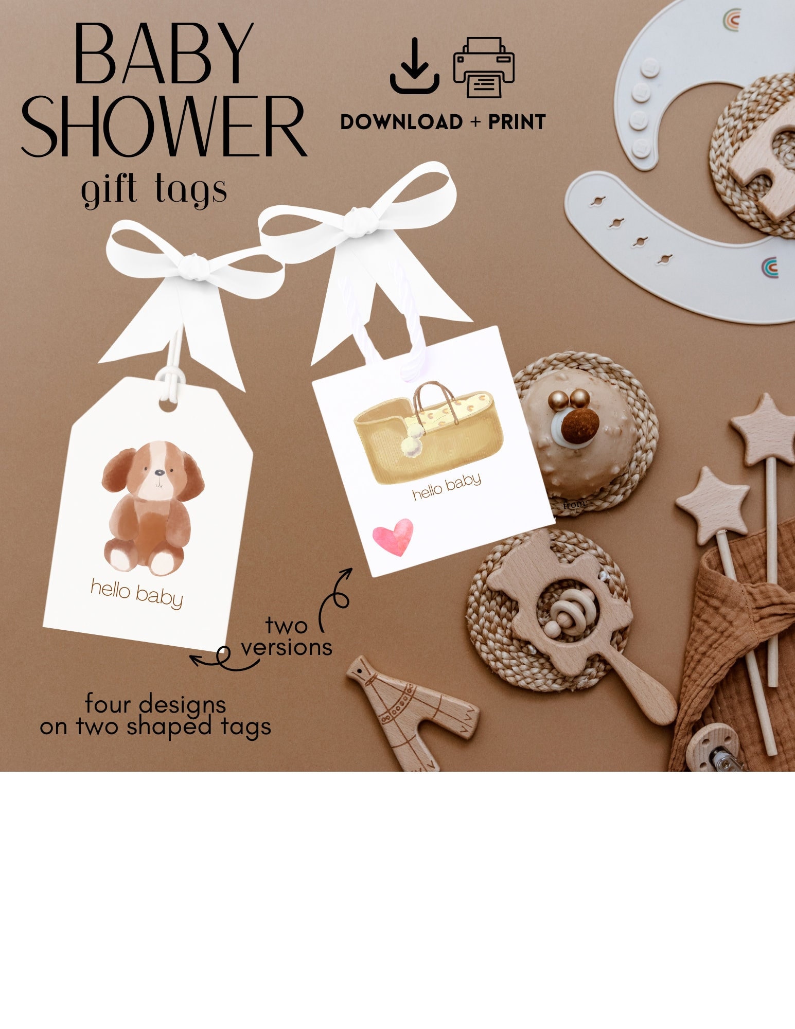 Baby Gift Tags Printable Baby Shower Gift Tags Instant Digital Download ...