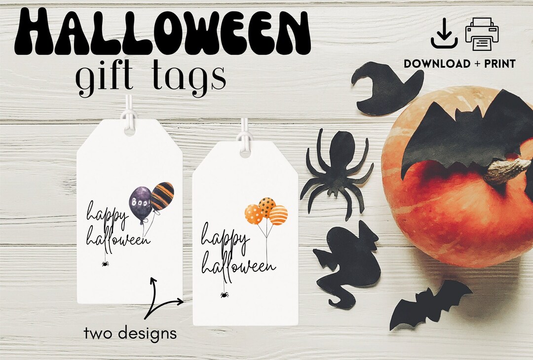 Printable Halloween Gift Tags Halloween Gift Tags Halloween Favor Tag ...