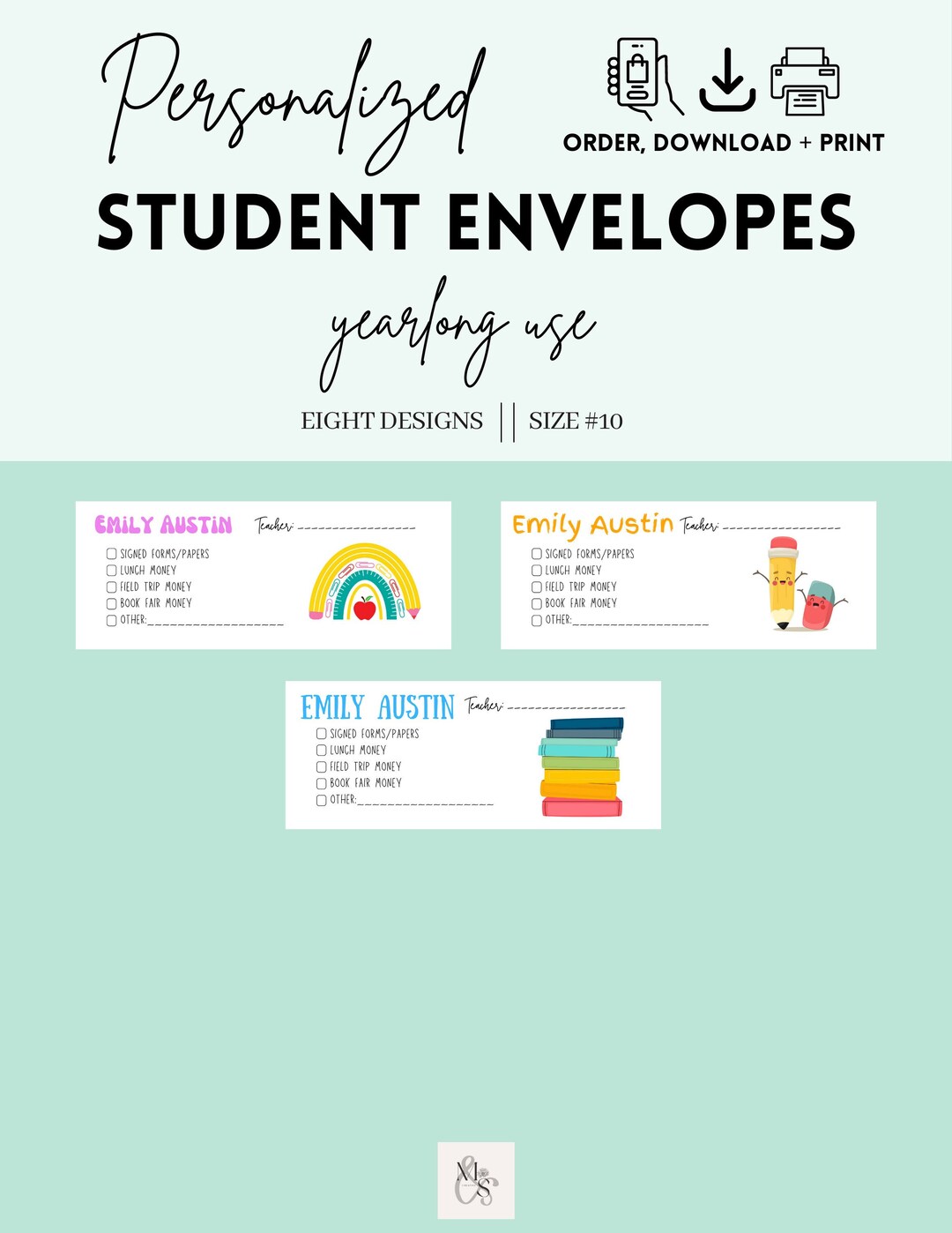 Personalized Student Envelope || Student Money Envelope || Printable ...