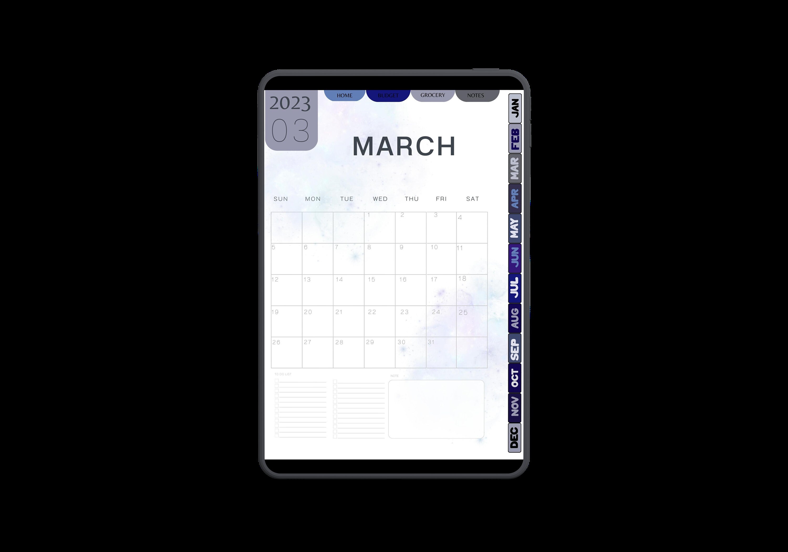 Galaxy Themed Digital Planner, Universe Theme, Budget Planner, Weekly ...