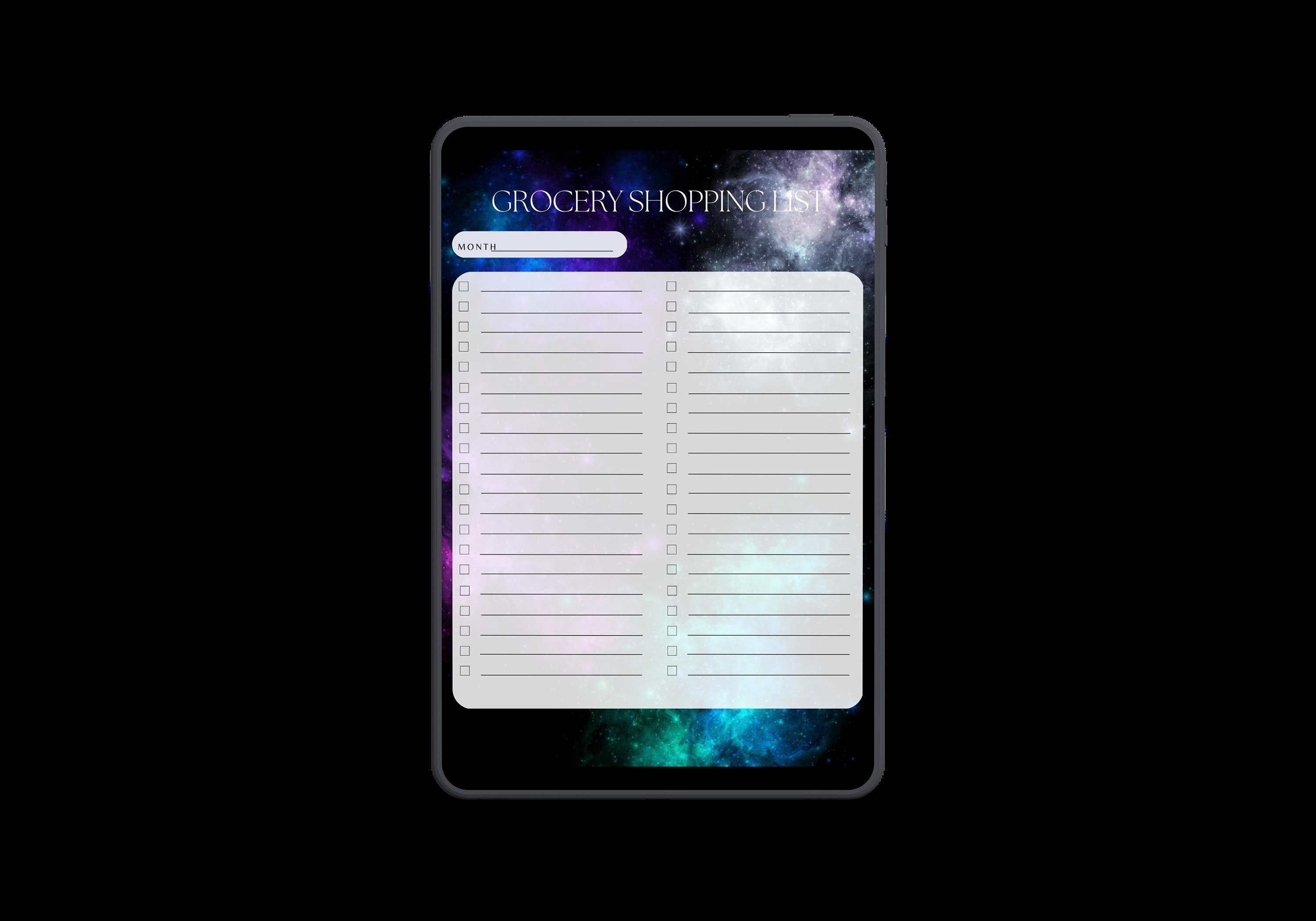 Galaxy Themed Digital Planner, Universe Theme, Budget Planner, Weekly ...