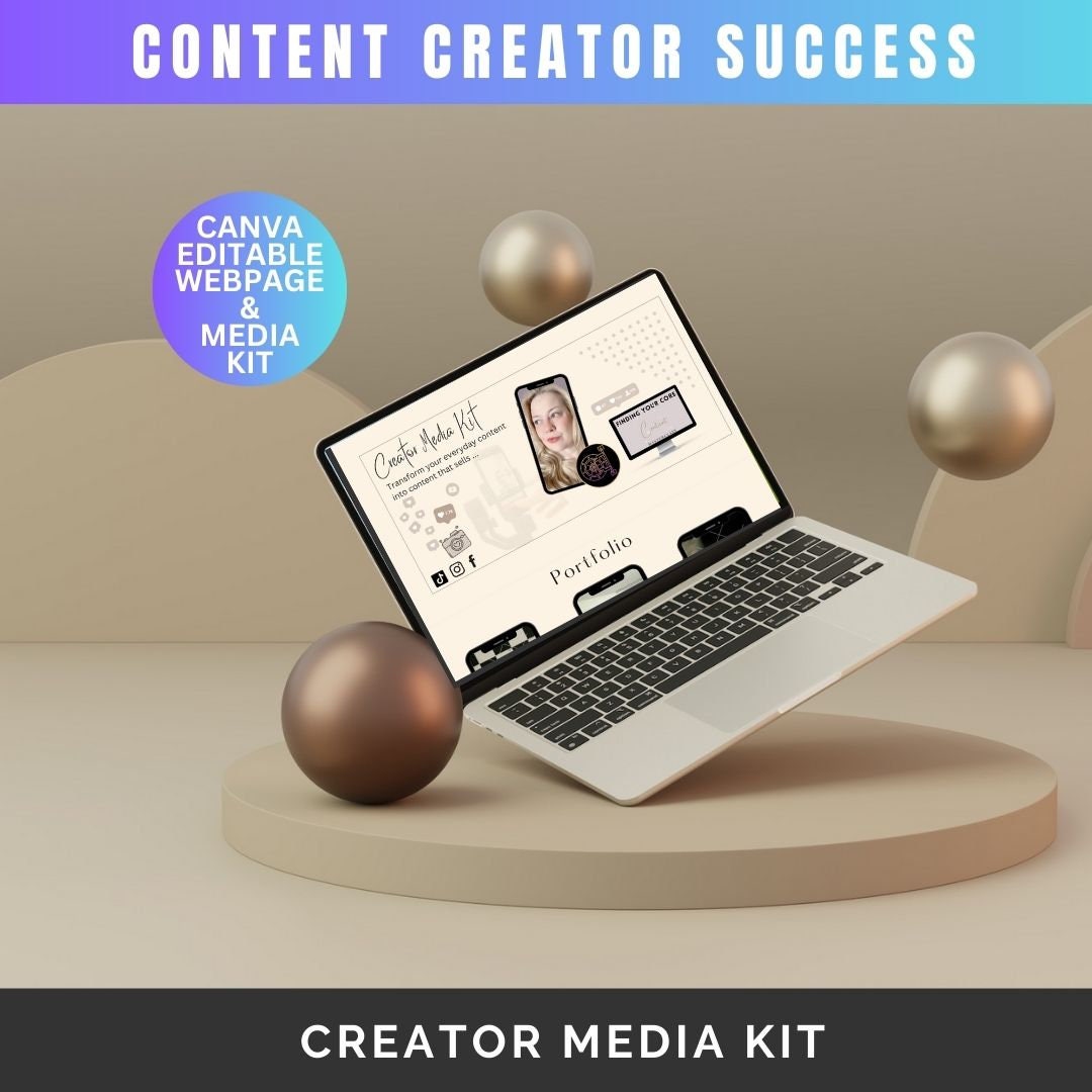 Content Creator Website and Media Kit, UGC Creator Canva Editable ...