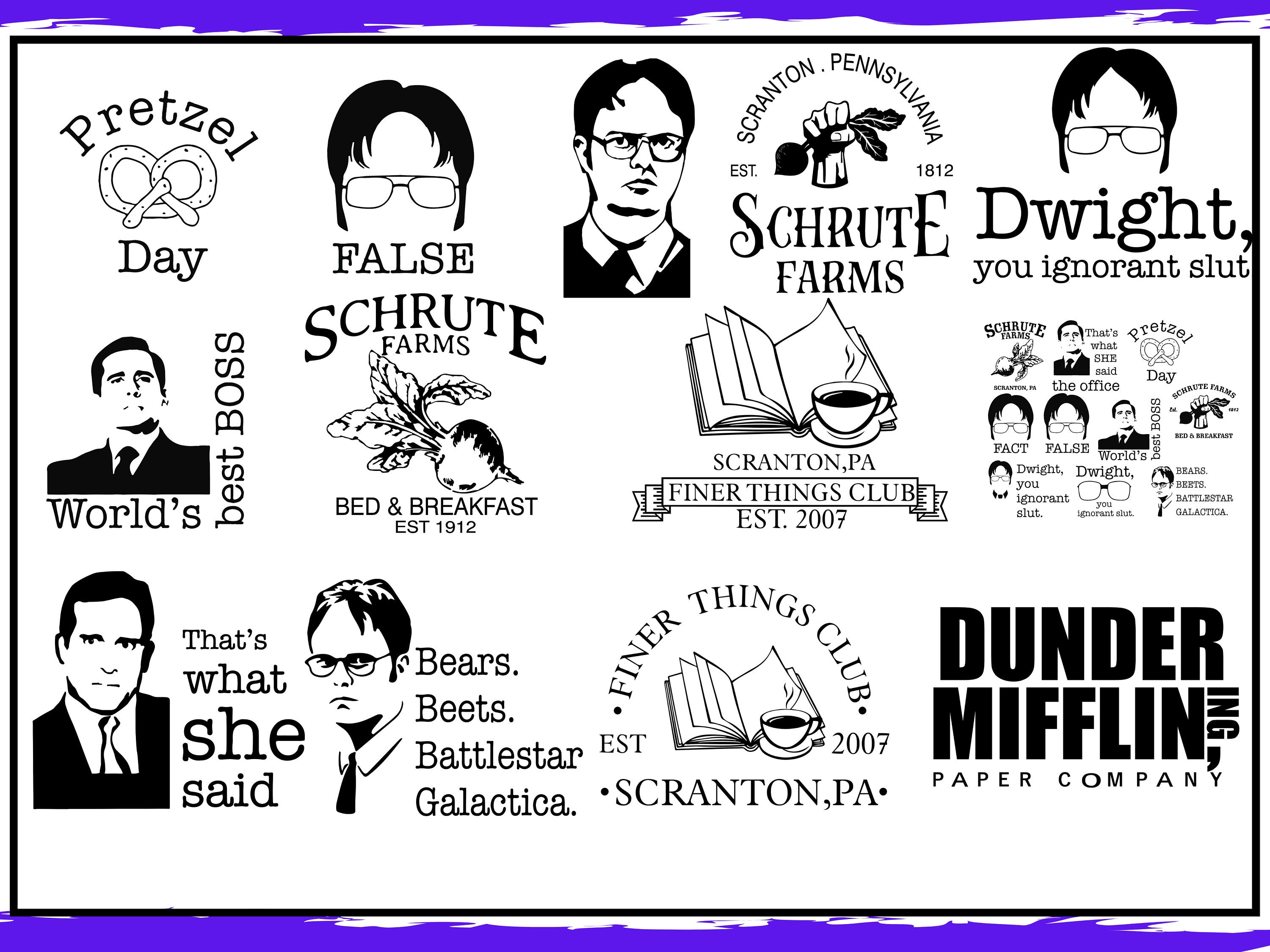 90 the Office Svg Bundle the Office Svg Files for Cricut - Etsy Hong Kong